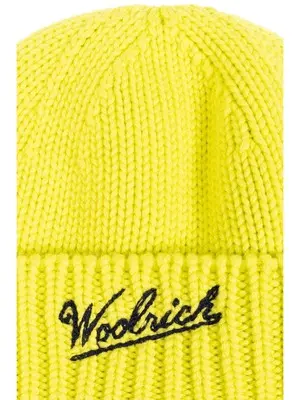 Woolrich Logo-intarsia Beanie - Yellow
