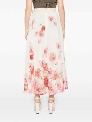 Zimmermann Lightburst Floral Maxi Skirt - Neutrals