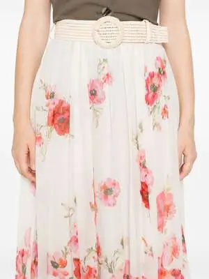 Zimmermann Lightburst Floral Maxi Skirt - Neutrals