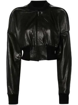 Rick Owens Leather Cropped Jacket
