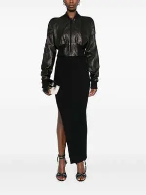 Rick Owens Leather Cropped Jacket