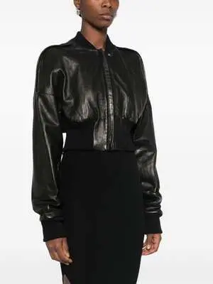 Rick Owens Leather Cropped Jacket