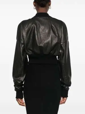 Rick Owens Leather Cropped Jacket