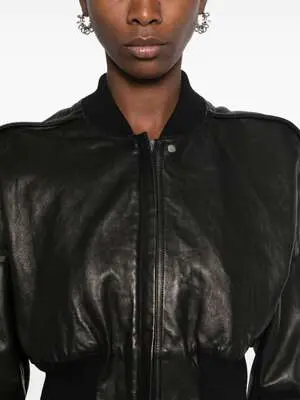 Rick Owens Leather Cropped Jacket