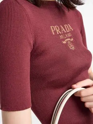 Prada Silk Crew-neck Top