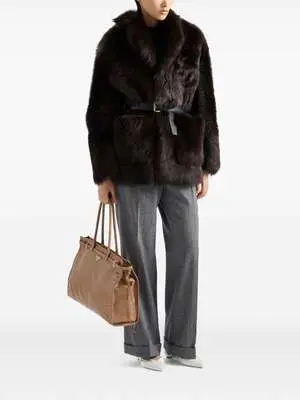 Prada Bonnie Tote Bag - Brown