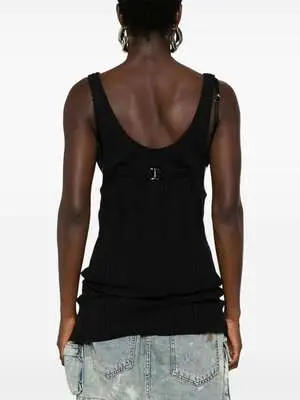 Attico Layered Tank Top - Black