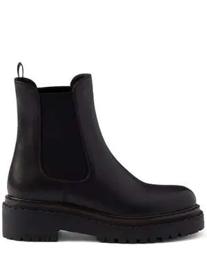 Prada Leather Chelsea Boots - Black