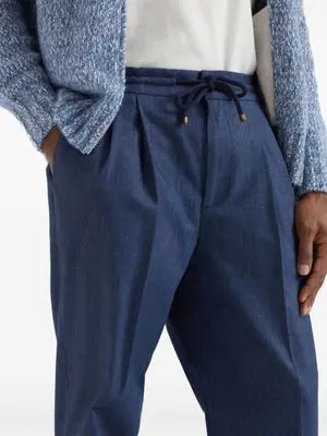 Brunello Cucinelli Drawstring Tapered Trousers