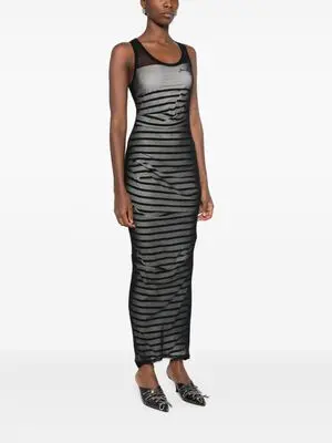 JEAN PAUL GAULTIER Mariniére Midi Dress - Black