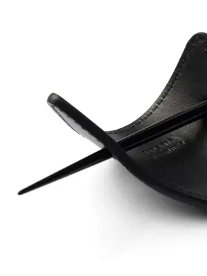 Prada Leather Hair Clip - Black