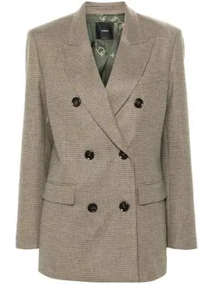 Pinko Check-pattern Blazer - Neutrals
