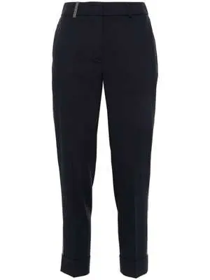 Peserico Bead-embellished Trousers - Blue