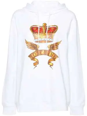 Moschino Print Hoodie - White
