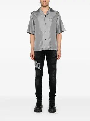 Amiri Varsity Logo Repair Jeans