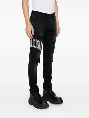 Amiri Varsity Logo Repair Jeans