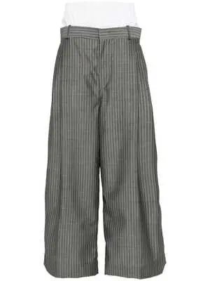 HED MAYNER Layered-design Trousers - Grey
