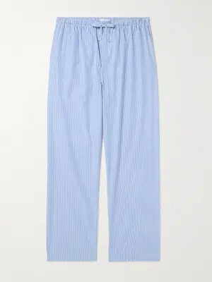 Derek Rose James Cotton-poplin Pyjama Trousers - Blue