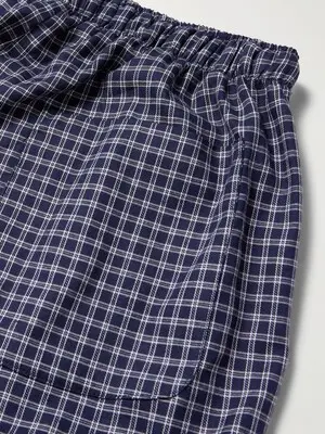 Derek Rose Braemar 32 Cotton-flannel Pyjama Trousers - Blue