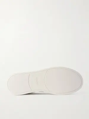 Zegna Triple Stitch Leather And Suede Sneakers - Neutrals