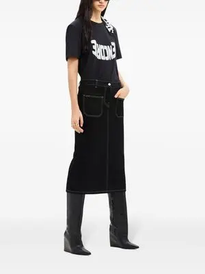 COURREGES Graphic Print Cotton T-shirt