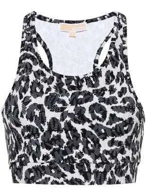 Michael Kors Leopard-print Sports Bra
