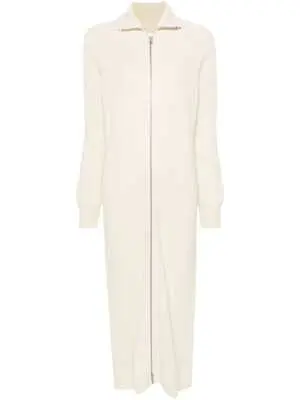 JIL SANDER Ribbed-knit Maxi Dress - Neutrals