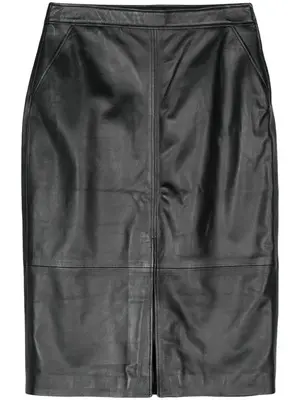 ARMA Arkina Mid-length Leather Skirt