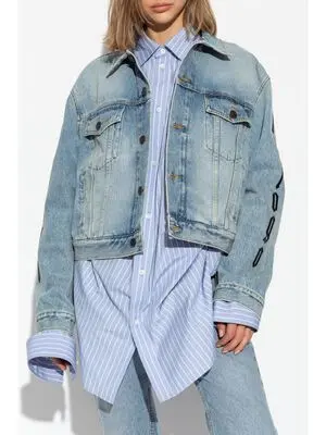 Balenciaga Washed Denim Trucker Jacket