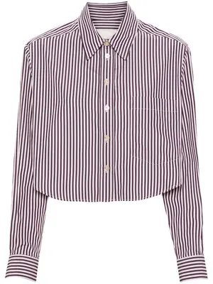 Isabel Marant Étoile Fleora Striped Cotton Poplin Shirt - Neutrals