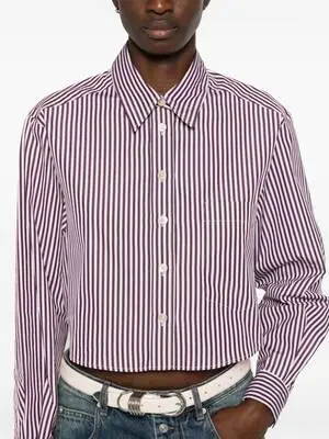 Isabel Marant Étoile Fleora Striped Cotton Poplin Shirt - Neutrals