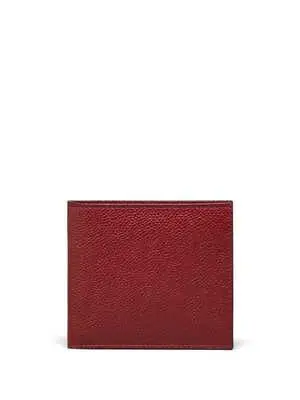 Thom Browne Pebbled-texture Leather Card Holder - Red