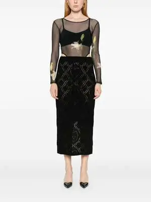 TWINSET Pointelle-knit Skirt