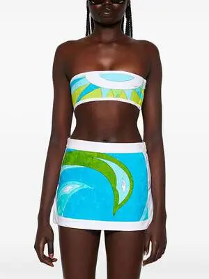 Emilio Pucci Cigni-print Bandeau Top