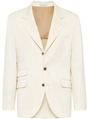 Brunello Cucinelli Notched-lapel Cashmere Blazer - Neutrals
