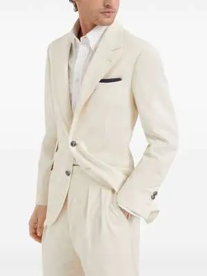 Brunello Cucinelli Notched-lapel Cashmere Blazer - Neutrals