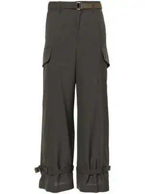 Sacai Wide-leg Cargo Trousers