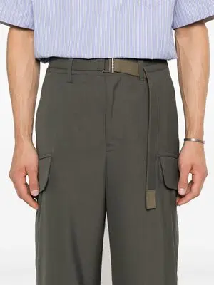 Sacai Wide-leg Cargo Trousers