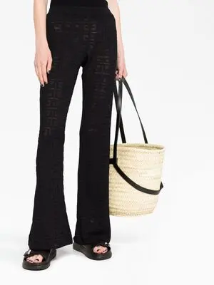 Givenchy Logo Intarsia-knit Flared Trousers