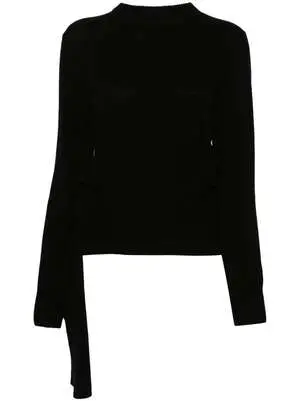 MAISON MARGIELA Single-stitch Logo Sweater - Black