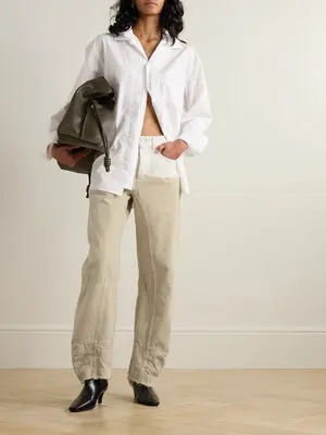 JIL SANDER Dégradé Frayed Straight-leg Jeans