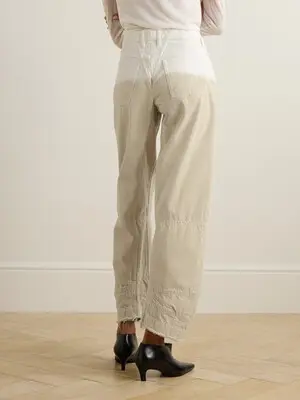 JIL SANDER Dégradé Frayed Straight-leg Jeans
