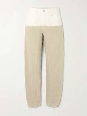 JIL SANDER Dégradé Frayed Straight-leg Jeans - Light Brown
