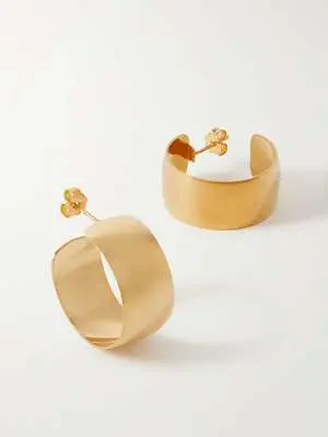 LOREN STEWART Midi Dome Vermeil Hoop Earrings