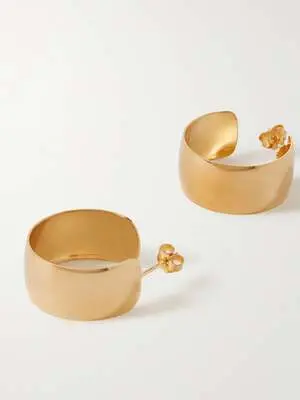 LOREN STEWART Midi Dome Vermeil Hoop Earrings
