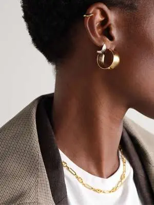 LOREN STEWART Midi Dome Vermeil Hoop Earrings