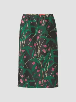 La DoubleJ Pencil Skirt - Bamboo Jacquard Black