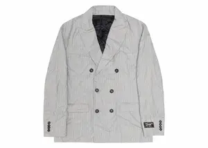 StÜssy Striped Double-breasted Blazer