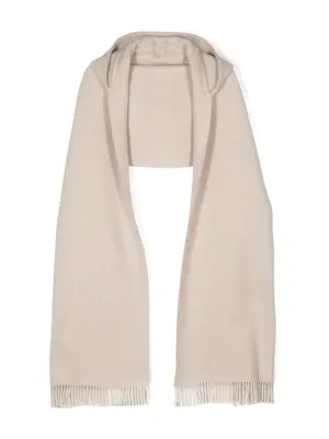 Brunello Cucinelli Knitted Hooded Scarf - Neutrals