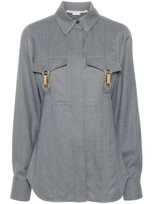 Stella McCartney Clasp-embellished Wool Shirt